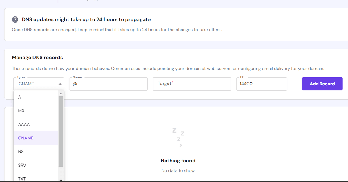 How To Add Cname Record In Hostinger Hostwizly