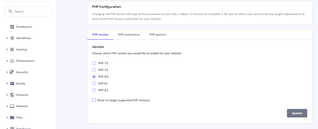 How To Change PHP Version In Hostinger - Hostwizly